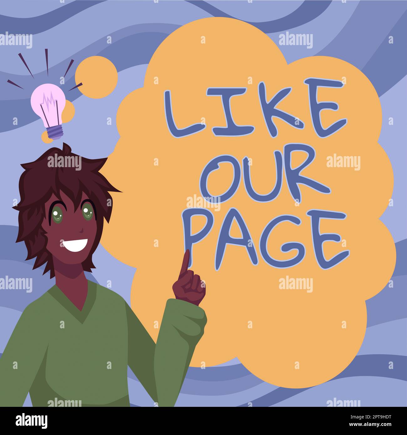 Sign displaying Like Our Page, Business approach Follow us on the ...