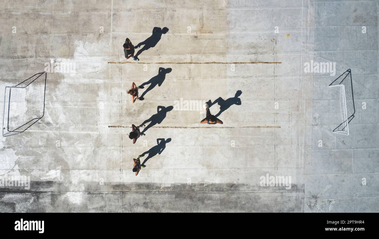 Top view female football player hi-res stock photography and images - Alamy