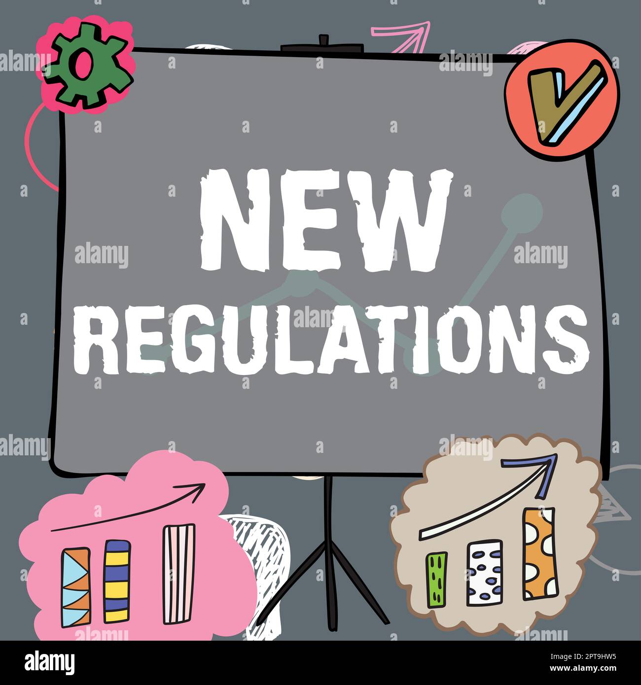 Text sign showing New RegulationsRegulation controlling the activity ...