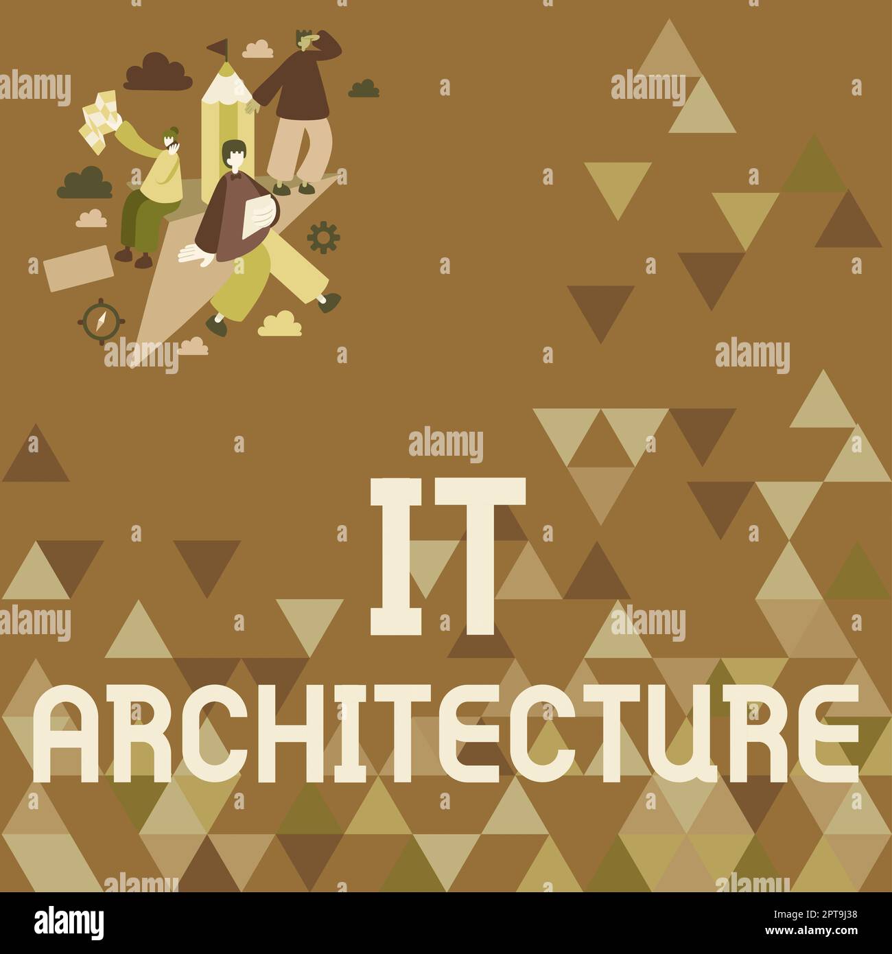 Sign displaying It ArchitectureArchitecture is applied to the process ...