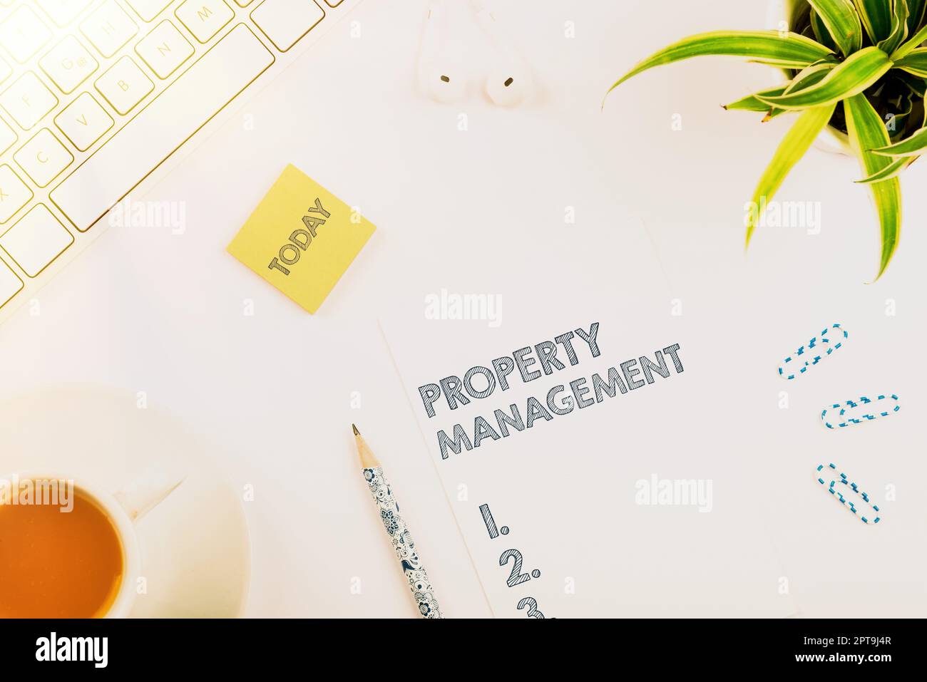 Conceptual caption Property Management, Business idea Overseeing of ...