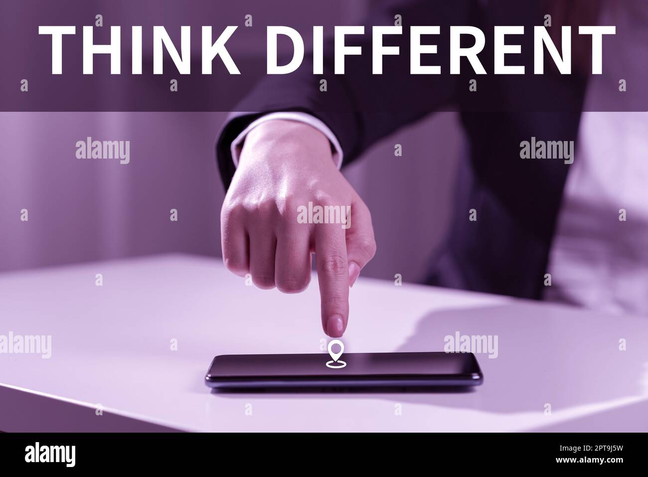 Hand writing sign The True Leaderone that move and encourage group of ...