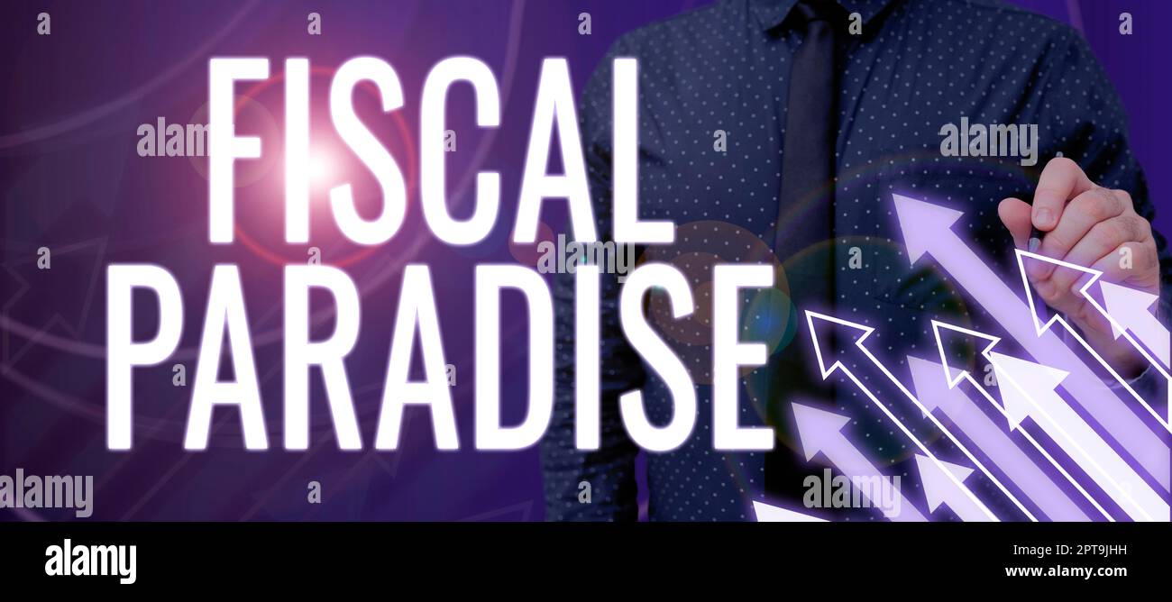 Conceptual caption Fiscal ParadiseThe waste of public money is a great ...