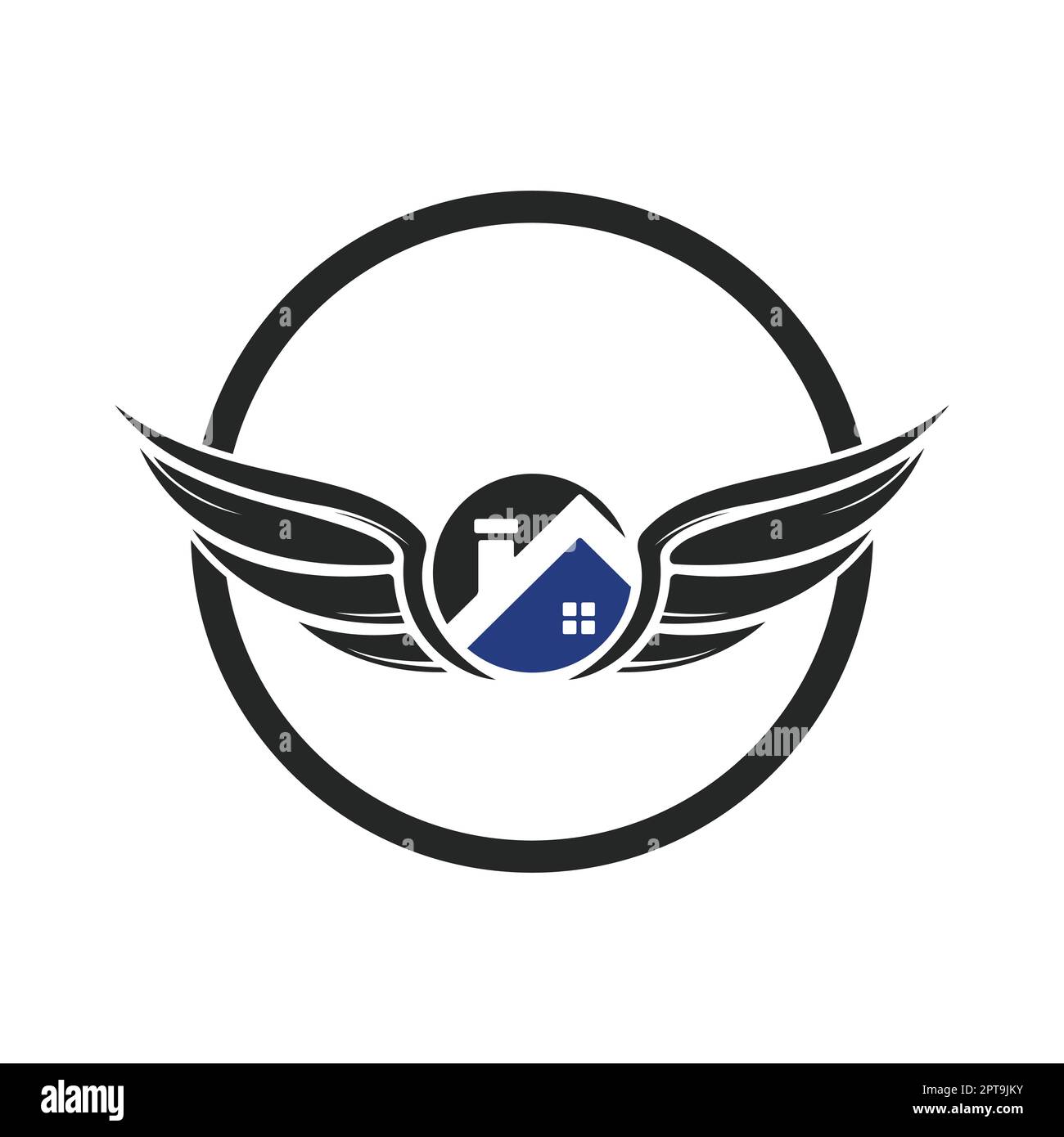 Angel home vector logo design. House wings icon design Stock Vector ...