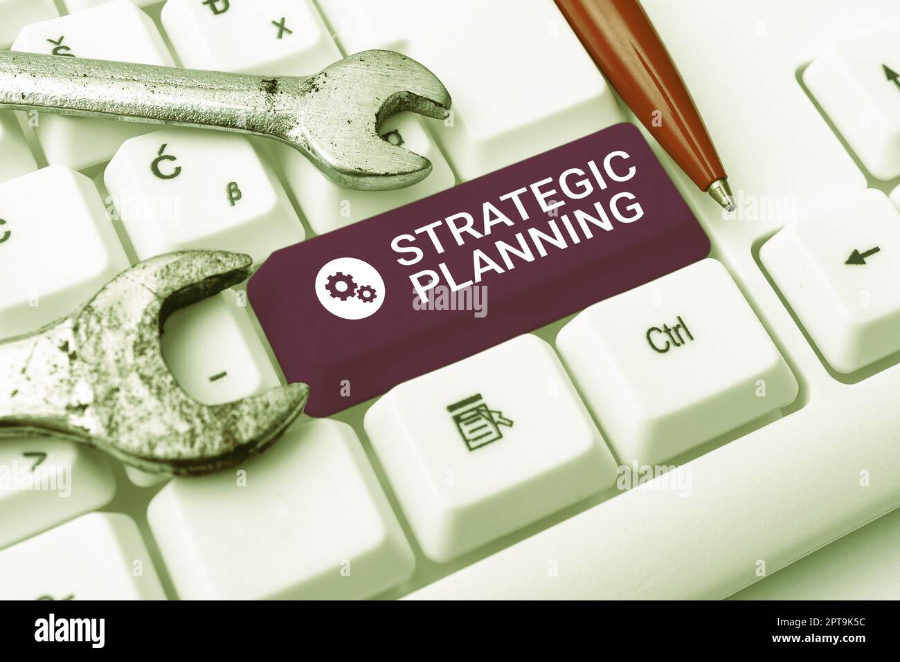 Hand writing sign Strategic PlanningOrganizational Management Activity ...