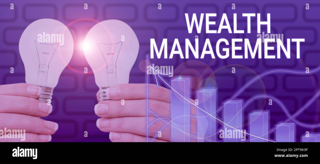 Text caption presenting Wealth ManagementSustain and grow long term ...