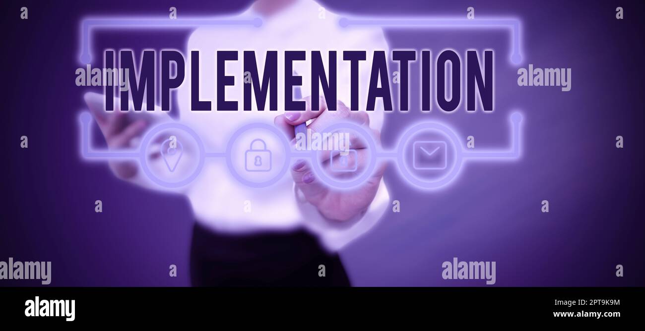 Text showing inspiration ImplementationThe process of making something ...