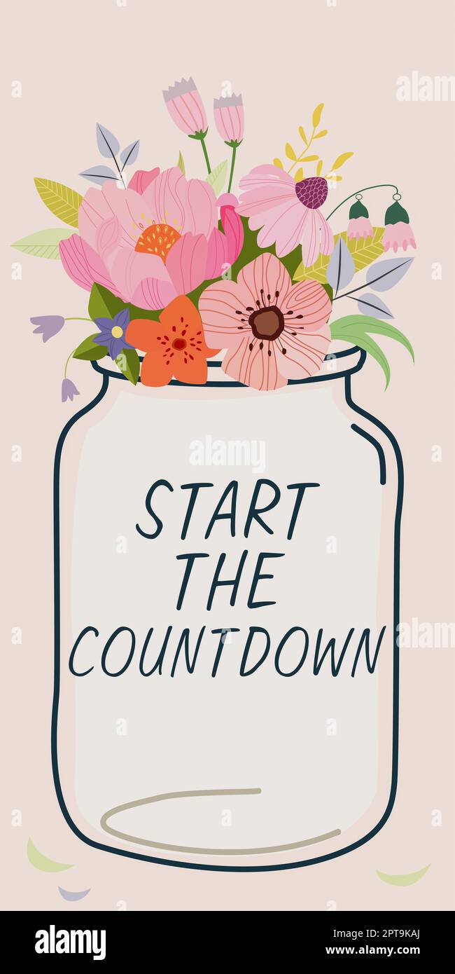 Text sign showing Start The Countdown, Conceptual photo Sequence of ...