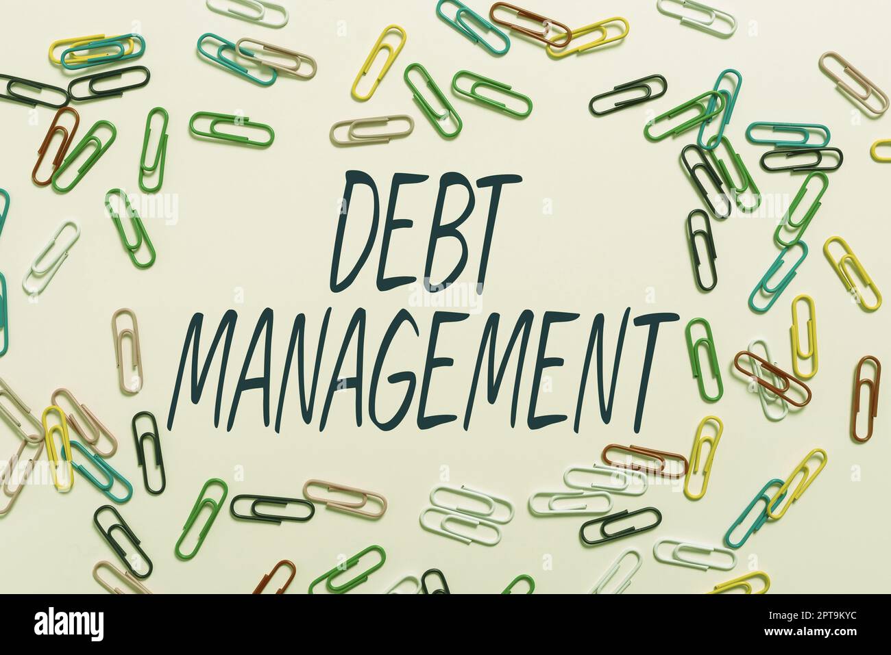 Conceptual caption Debt ManagementThe formal agreement between a debtor ...