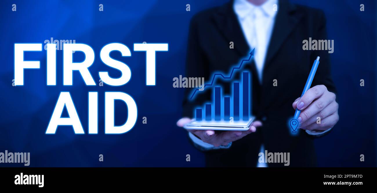 Inspiration showing sign First Aid, Business concept Practise of ...