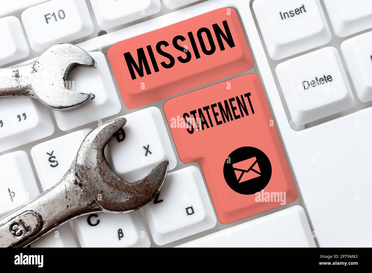 Writing displaying text Mission StatementFormal summary of the aims and ...