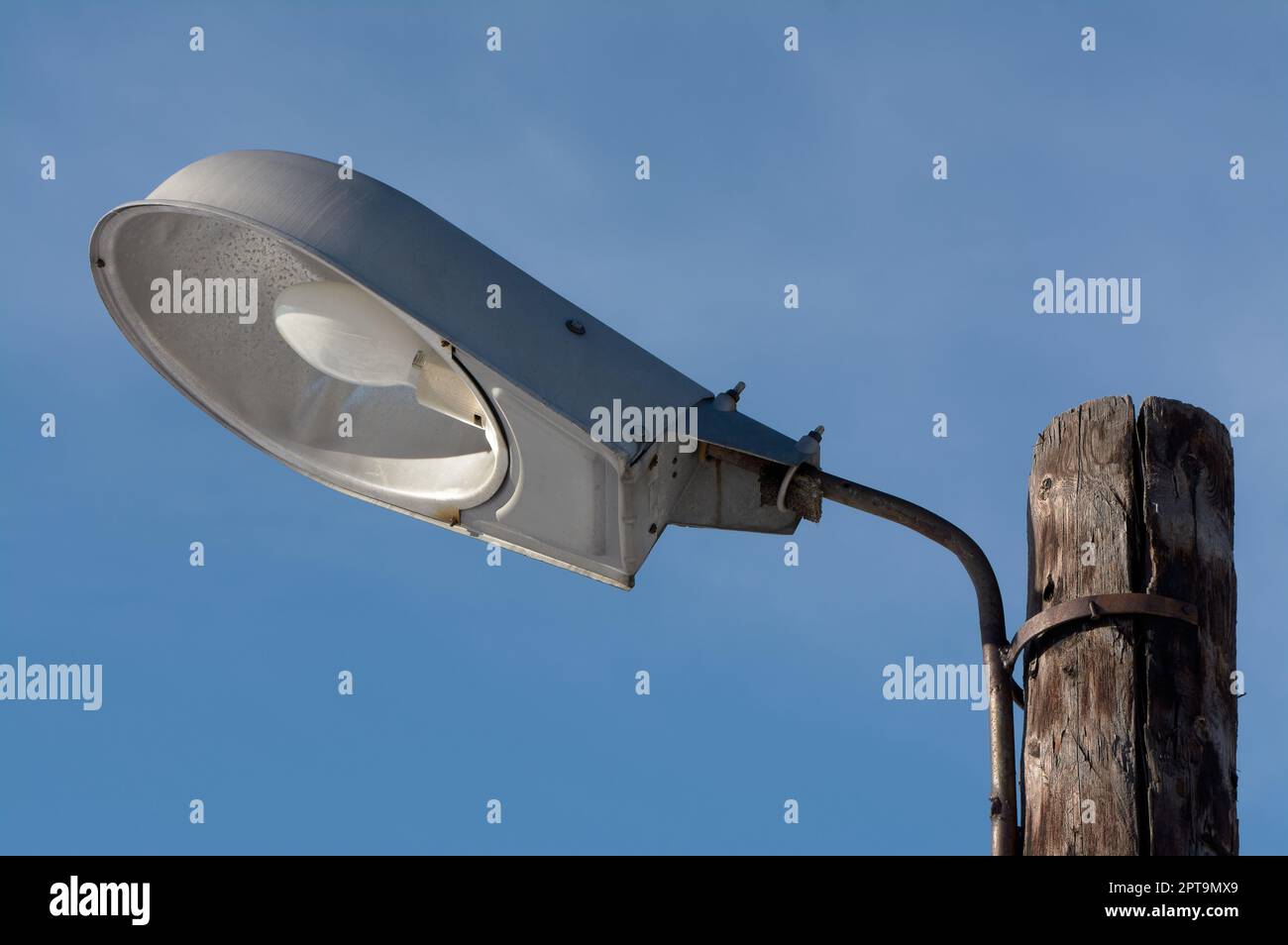mercury lamp for street lighting on a blue sky background. High quality ...