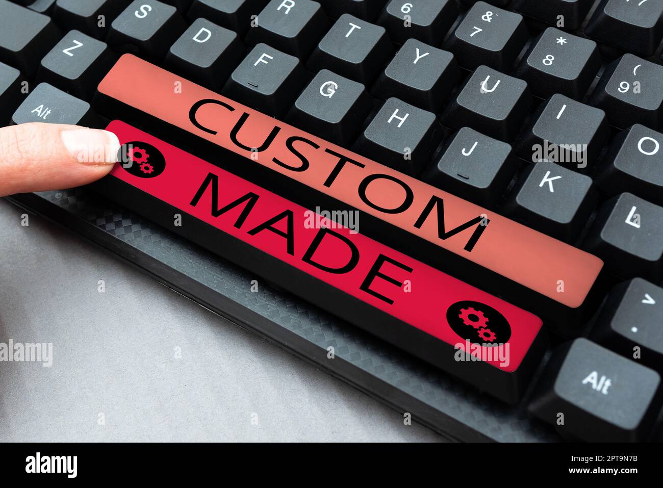 Conceptual caption Custom Made, Business showcase personalized object ... Conceptual caption Custom Made, Business showcase personalized object ...