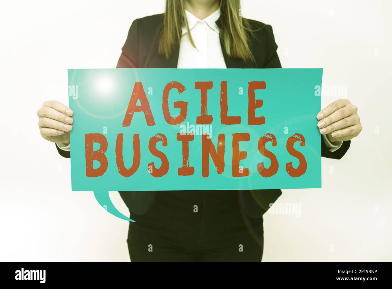Text caption presenting Agile Business, Internet Concept capability of ...