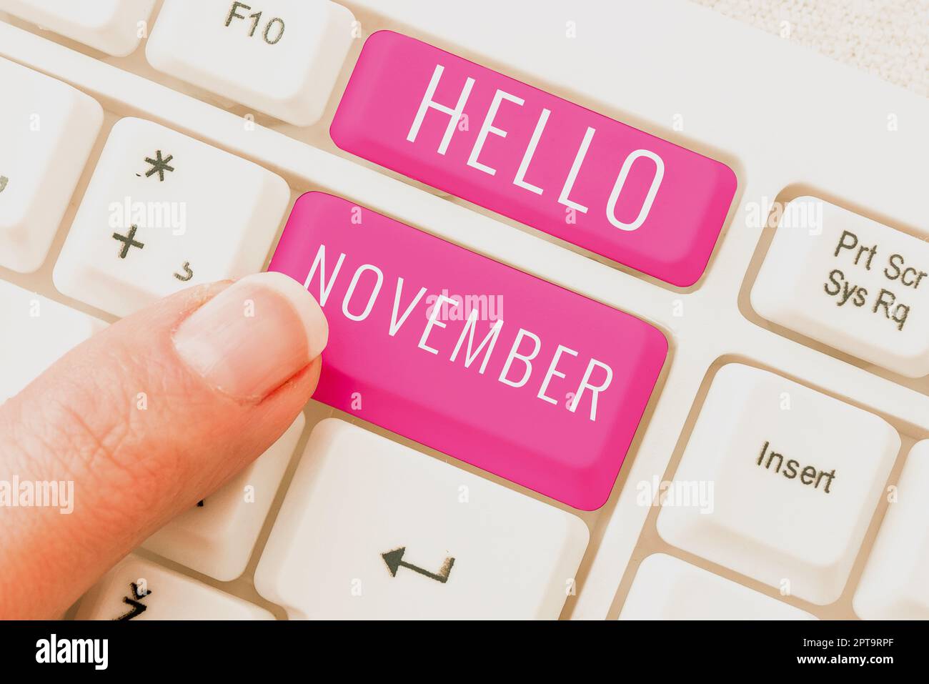 Writing displaying text Hello November, Business idea greeting used ...