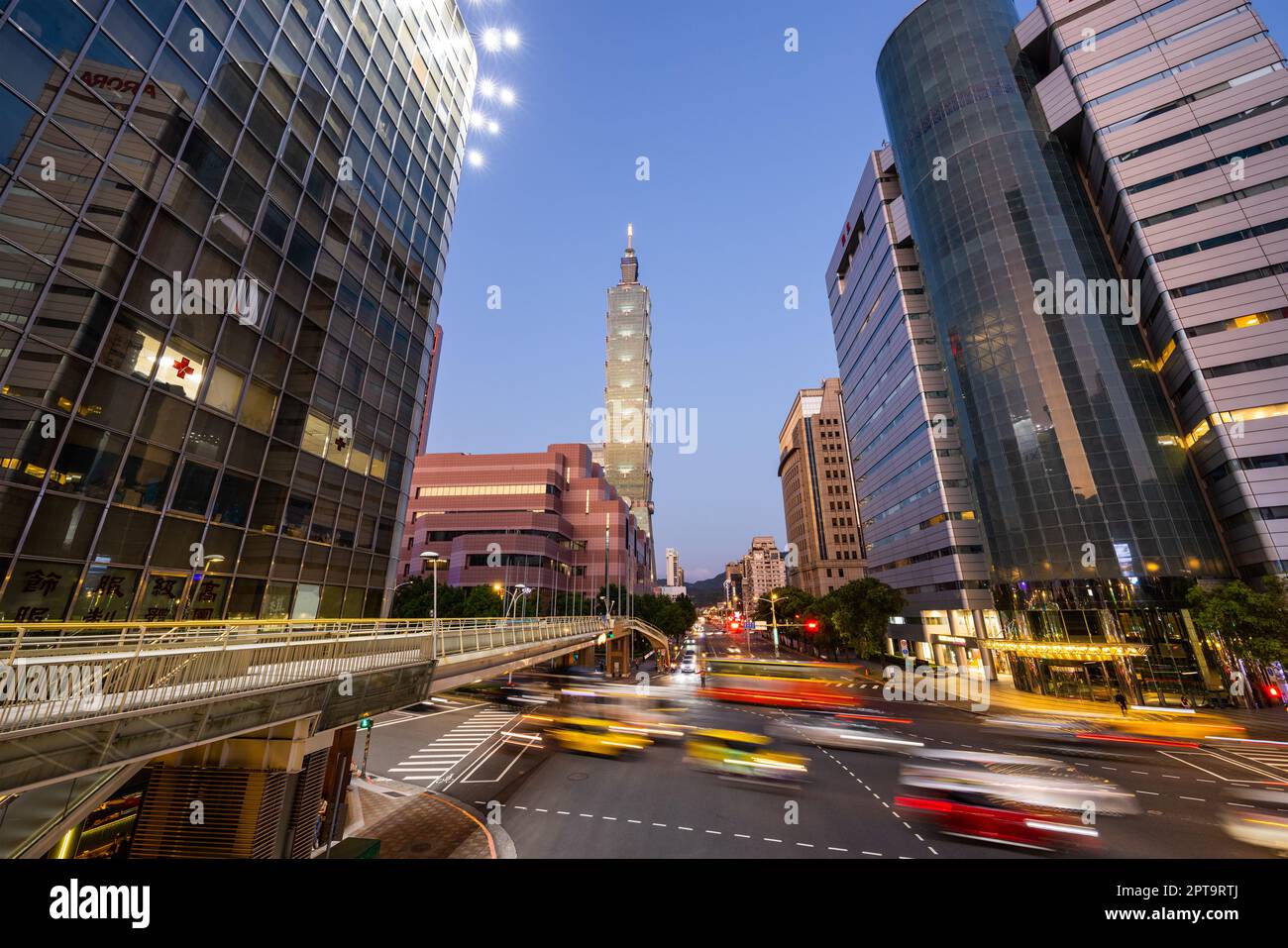 Taipei, Taiwan 09 April 2022: Taipei city skyline and city life at night Stock Photo - Alamy