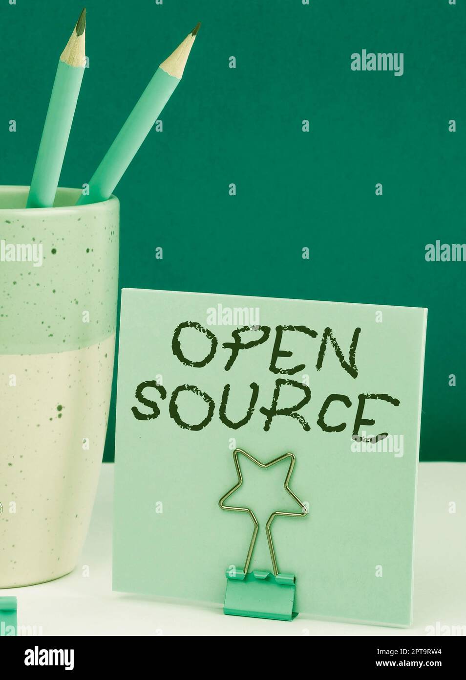 Sign displaying Open Source, Conceptual photo contains the source code that can be modified and ...