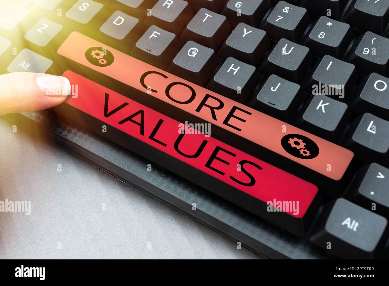 Conceptual Caption Core Values Business Showcase Principles Which Guide And Determine What Is