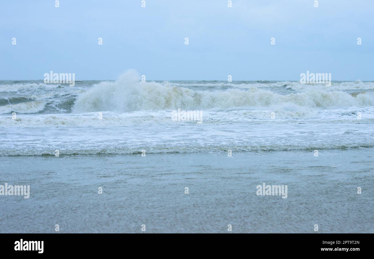Sea Waves Crushing On Ocean Floor. Focus On Foreground. Puri, Odisha ...