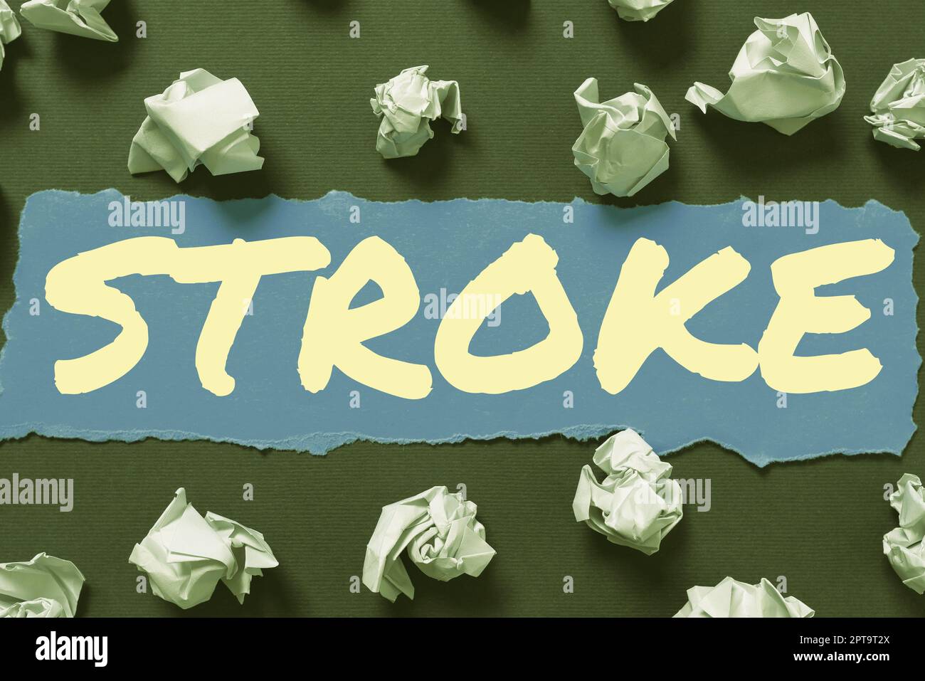 Writing displaying text Stroke, Internet Concept caused by bleeding ...