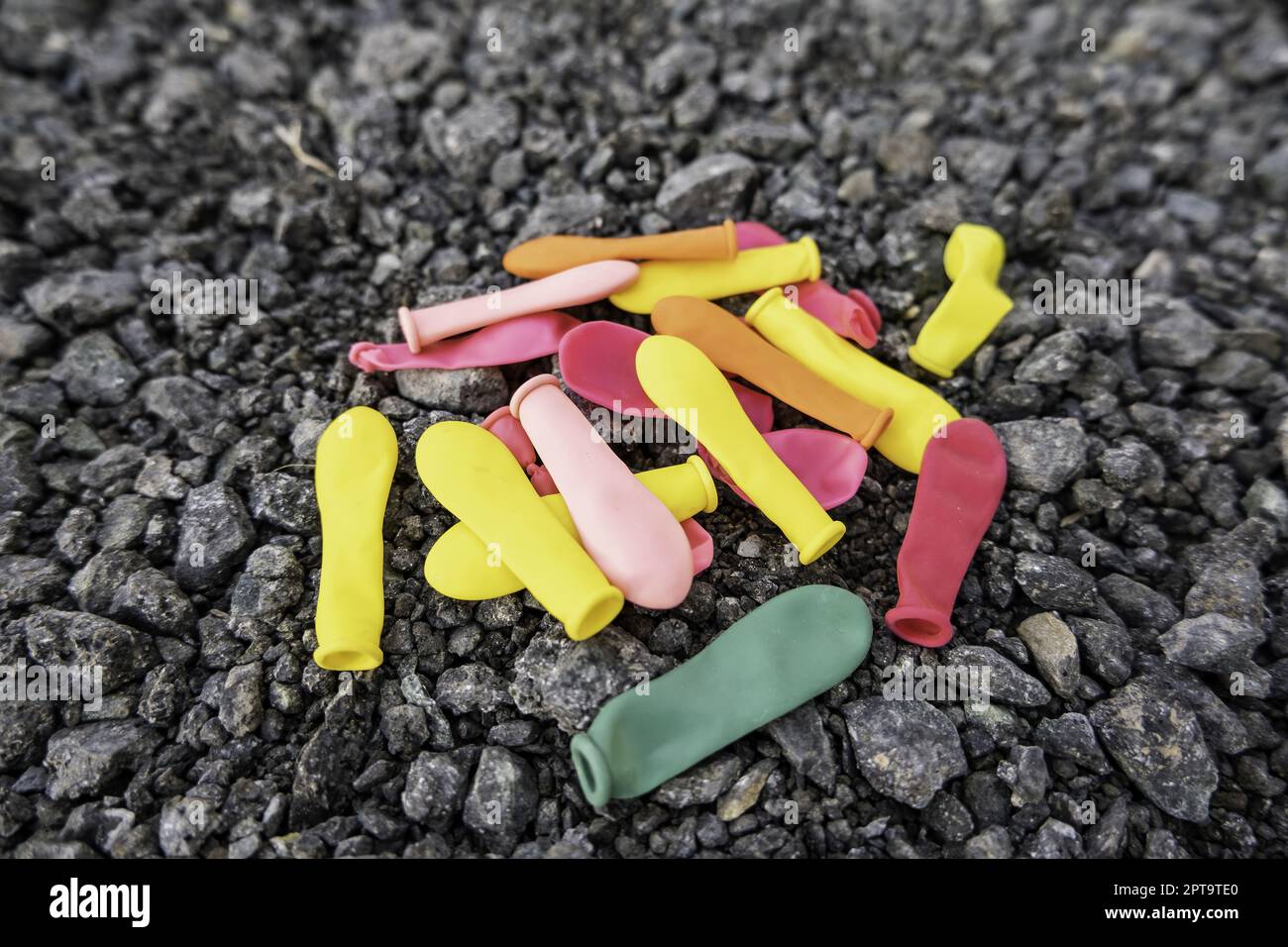 Detail of rubber balloons to fill with water, games and children's fun ...