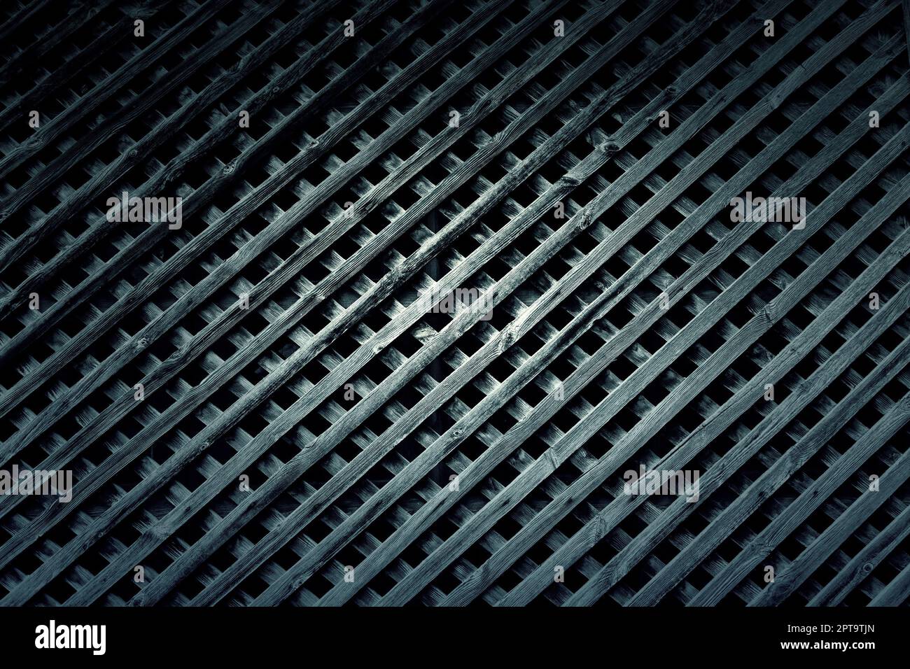 Detail of wooden grille for protection and decoration in a window Stock ...