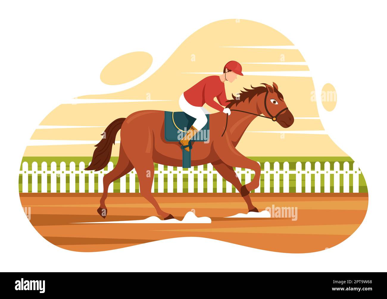 Horse Racing Competition in a Racecourse with Equestrian Performance ...