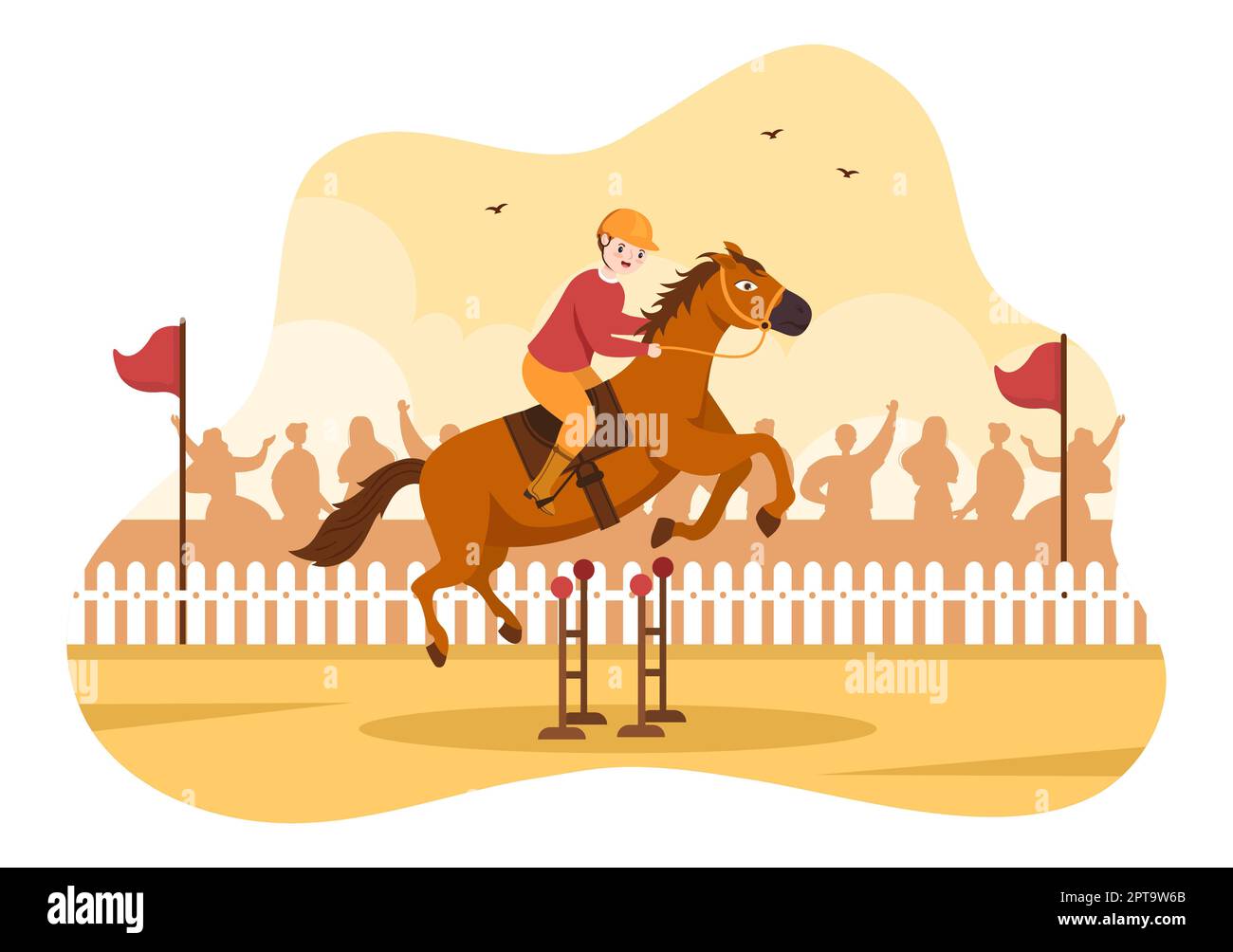 Horse Racing Competition in a Racecourse with Equestrian Performance ...