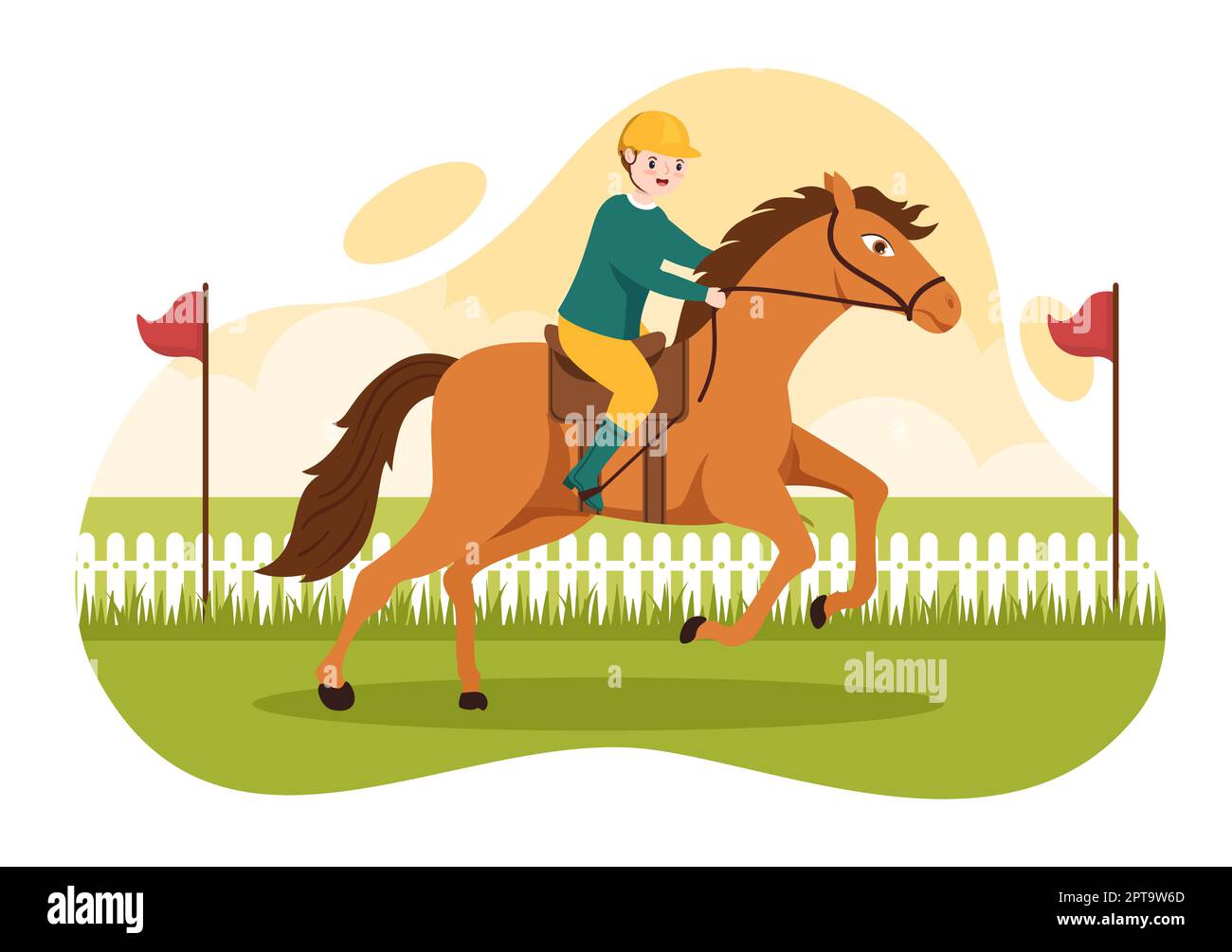 Horse Racing Competition in a Racecourse with Equestrian Performance ...