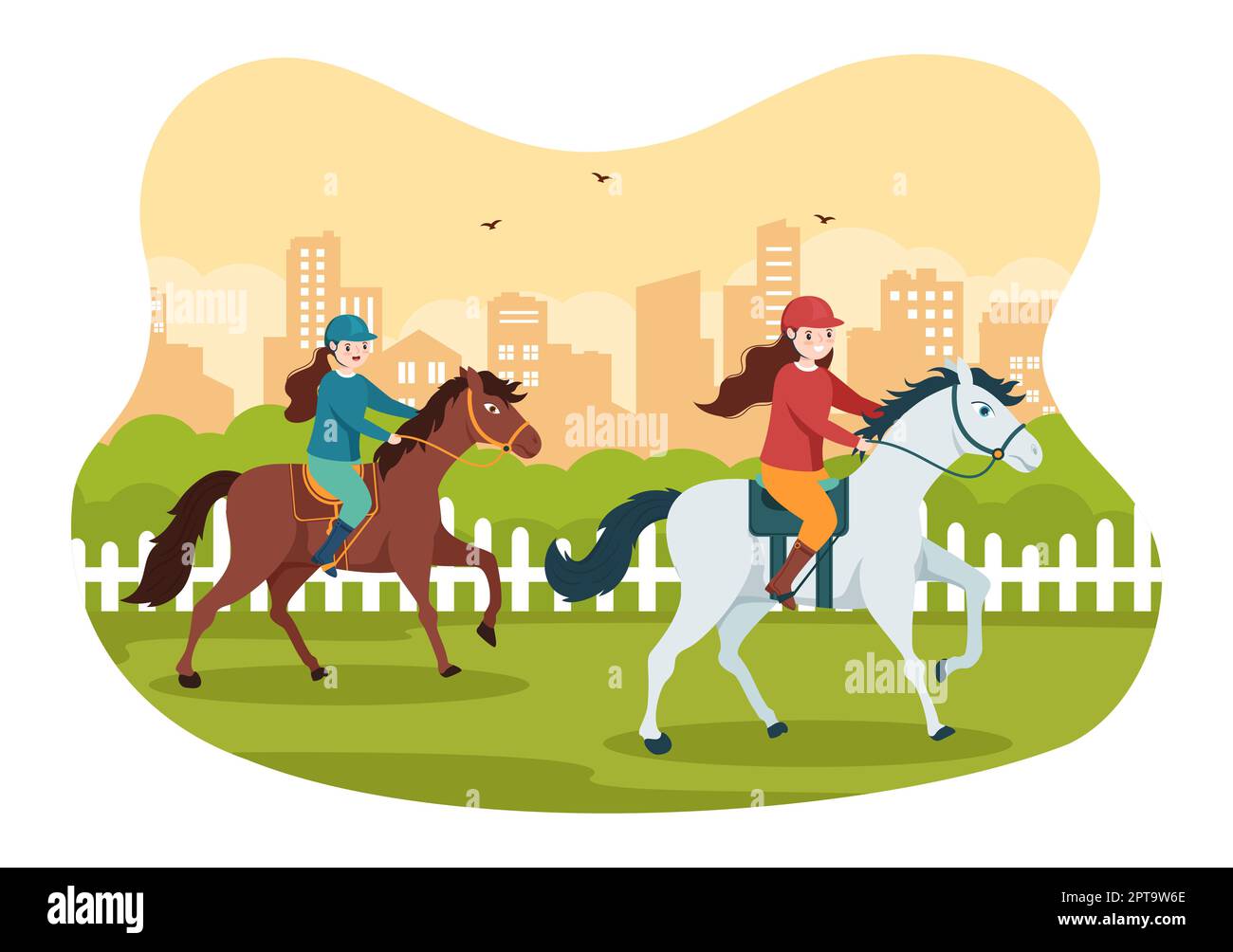 Horse Racing Competition in a Racecourse with Equestrian Performance ...