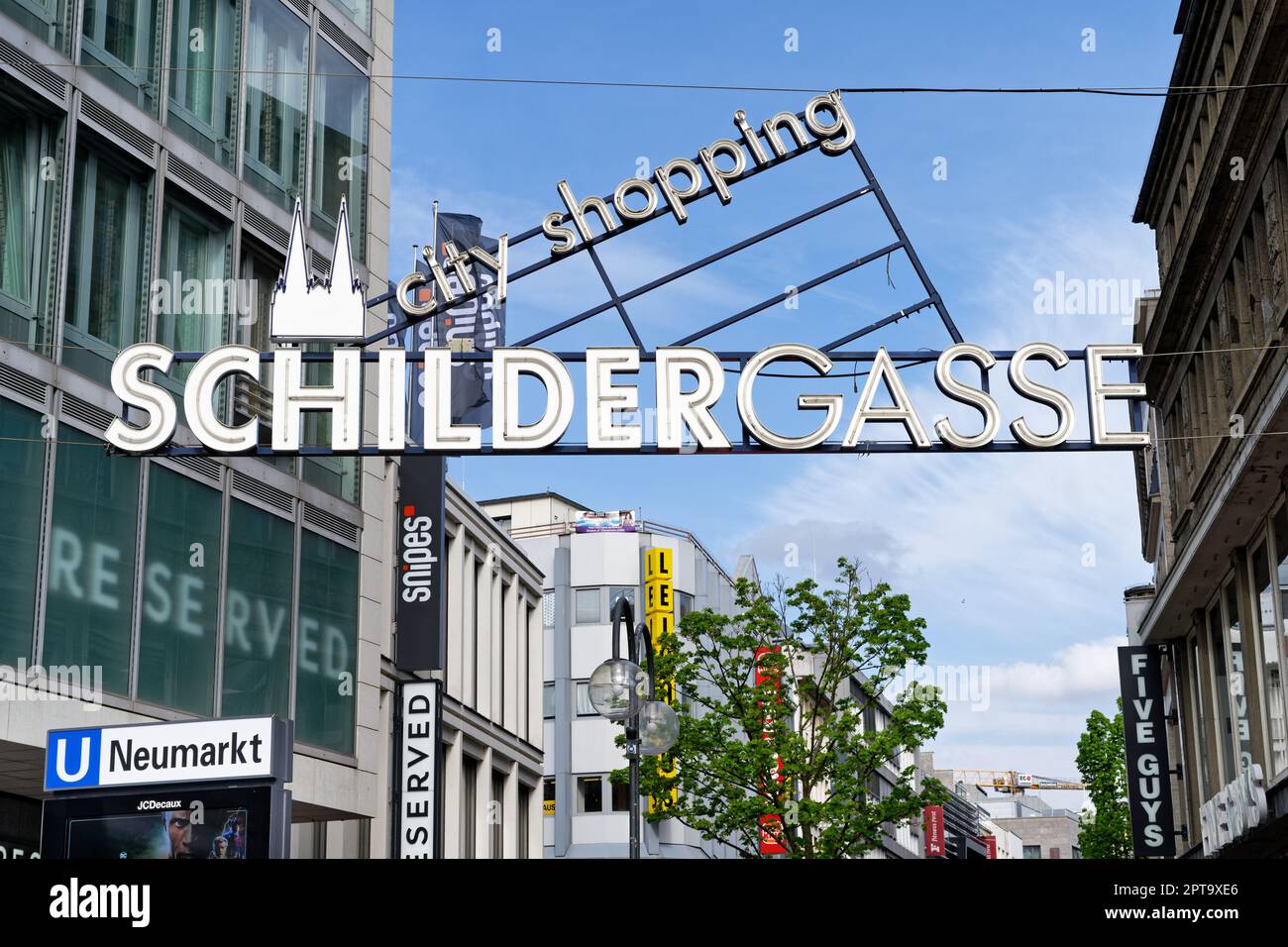 Cologne, Germany, April 26, 2023: advertising sign of the busiest ...