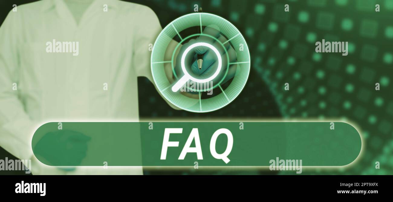 Conceptual Caption Faq Word Written On List Of Frequently Asked Questions And Answers On A