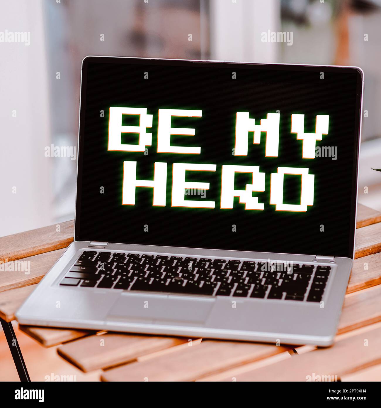 Hand writing sign Be My Hero, Business idea Request by someone to get ...