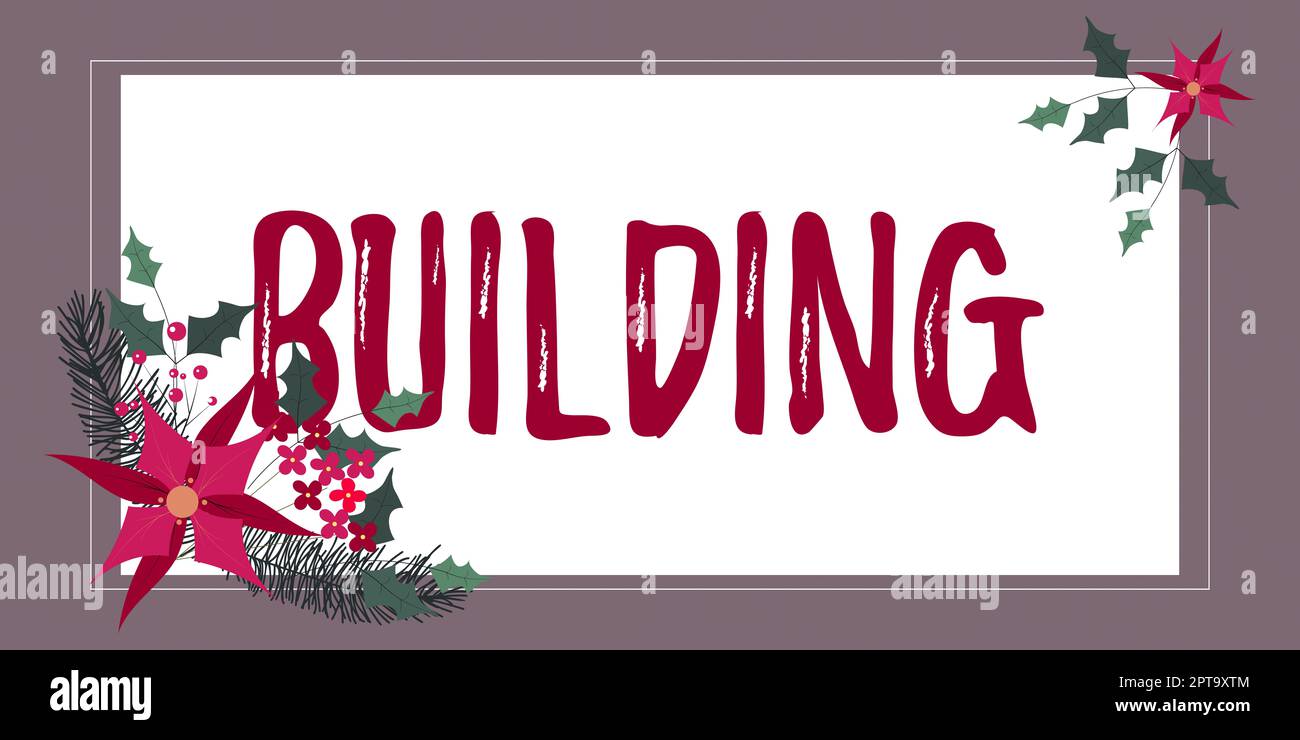 Hand writing sign Building, Business showcase the art or business of ...