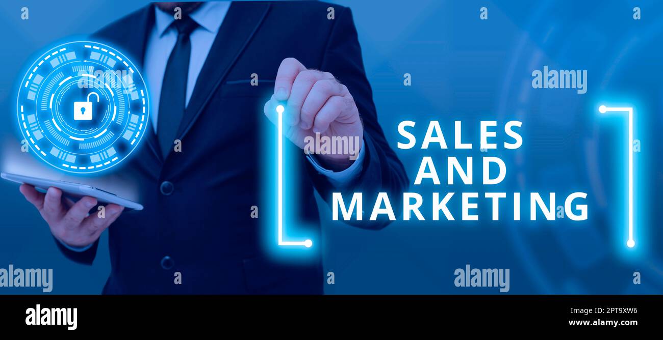 Conceptual caption Sales And Marketing, Internet Concept Business ...