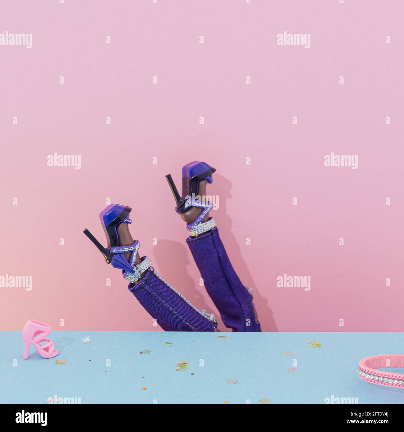 After party scene. Creative minimal concept. Close up front view Stock ...