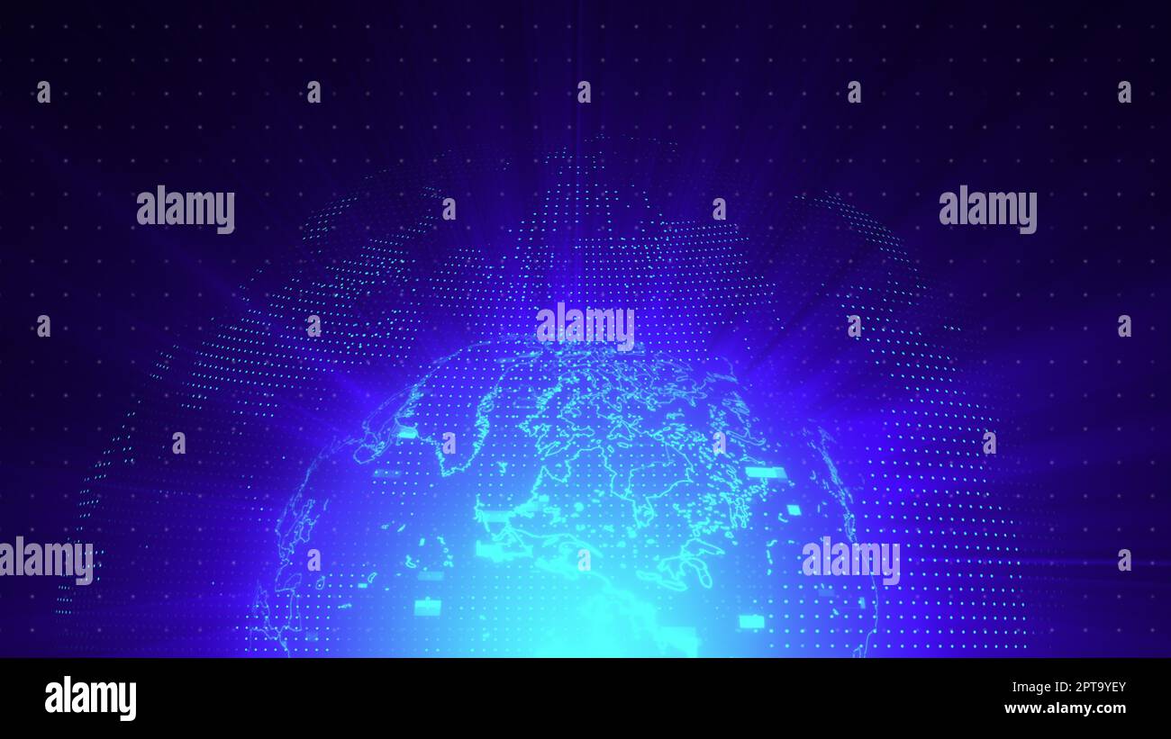 Digital world map. Computer generated 3d render Stock Photo - Alamy