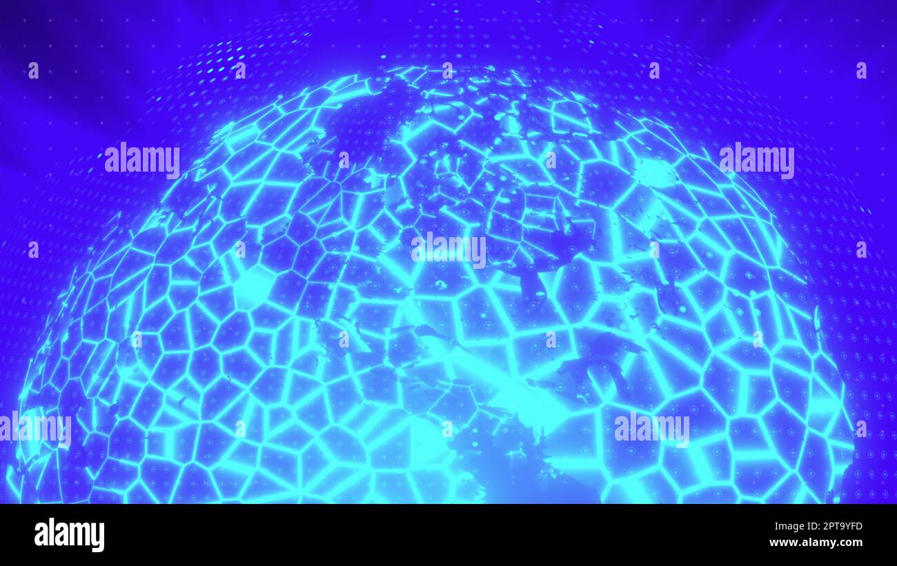 Digital world map. Computer generated 3d render Stock Photo - Alamy