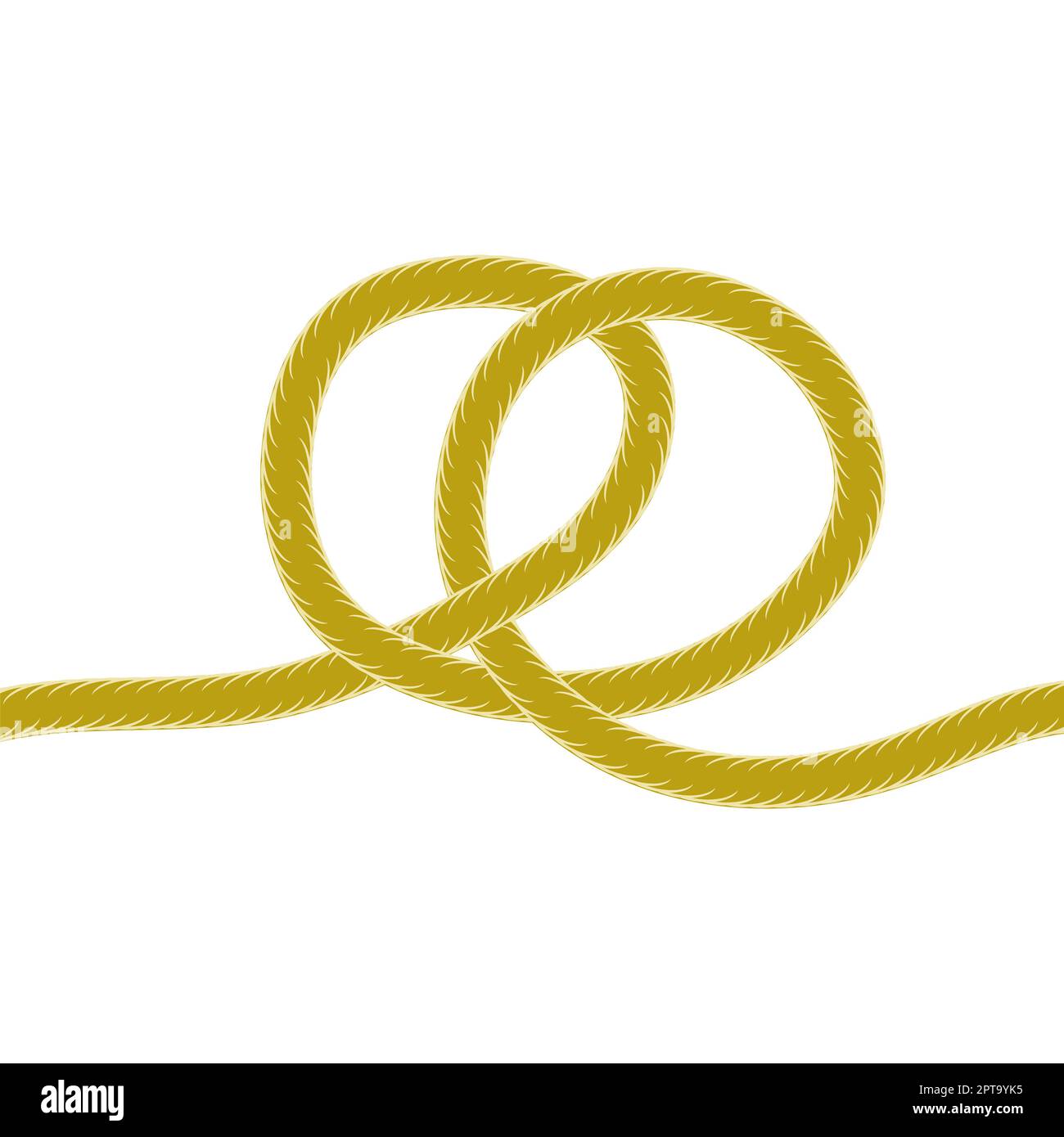 Yellow Rope Knot Icon Isolated on White Background Stock Photo - Alamy