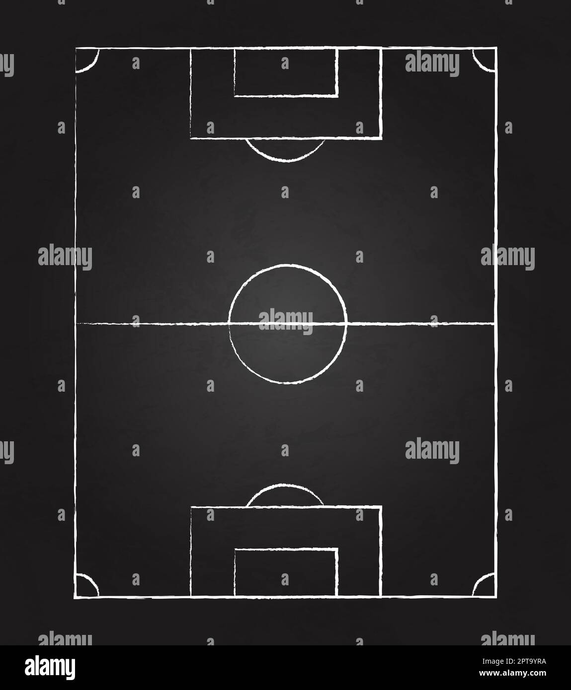 Blackboard background with painted official football markings - Vector ...