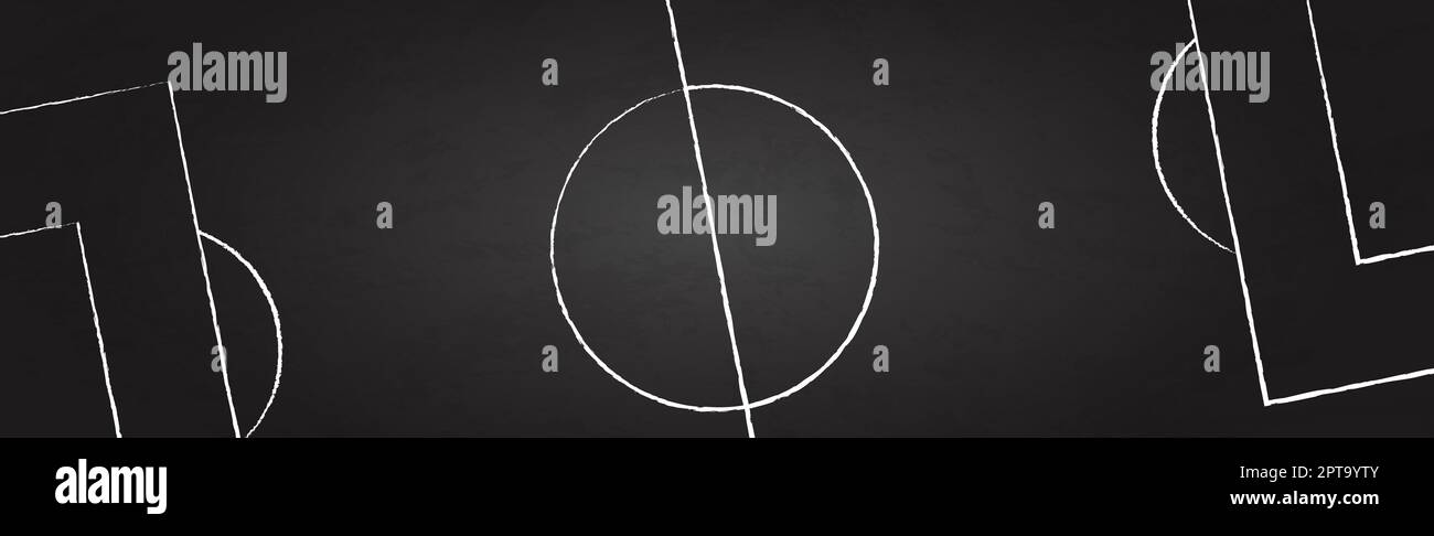 Panoramic dark background football markings - Vector illustration Stock ...
