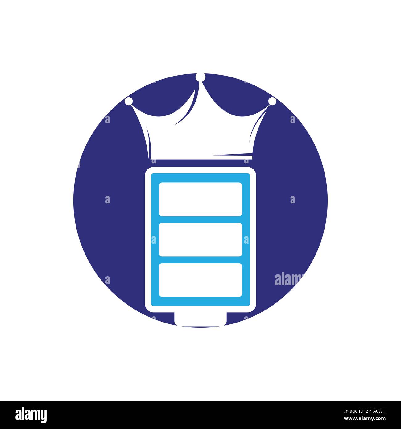 Energy king vector logo design. Battery with crown icon design Stock ...