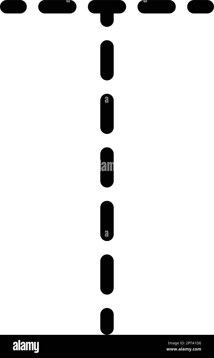 Tracing Alphabet letter T prewriting dotted line element for ...