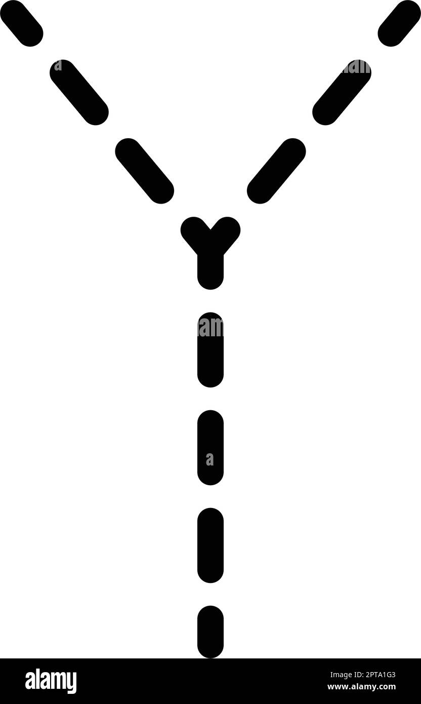 Tracing Alphabet Letter Y Prewriting Dotted Line Element For