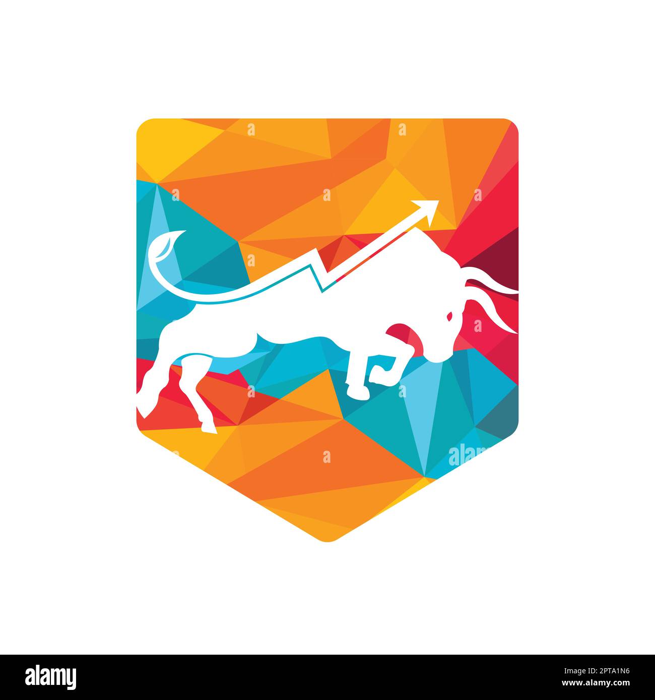 Financial bull logo design. Trade Bull Chart, finance logo. Economy ...