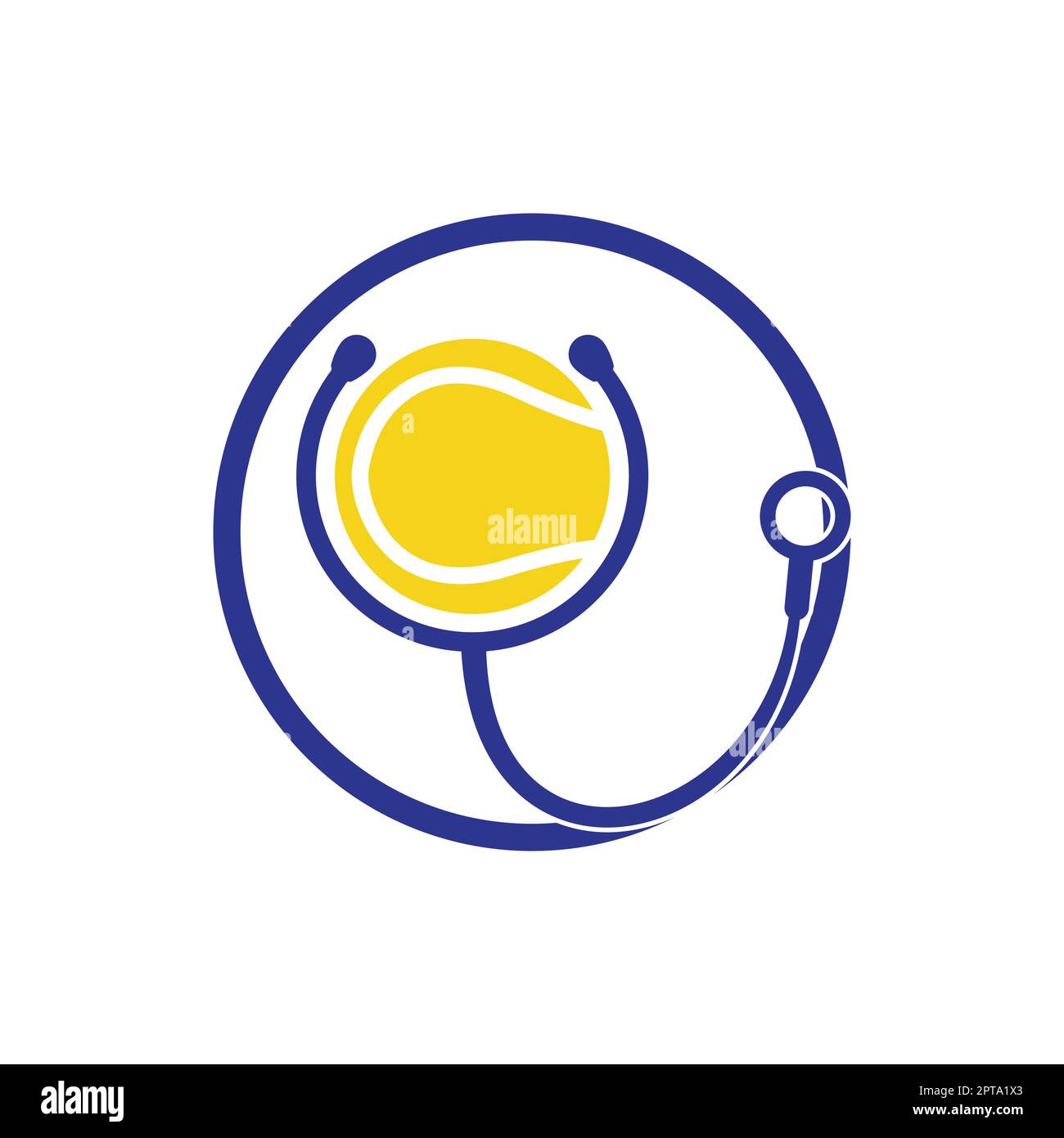 Tennis stethoscope vector logo design. Sports health and care logo ...