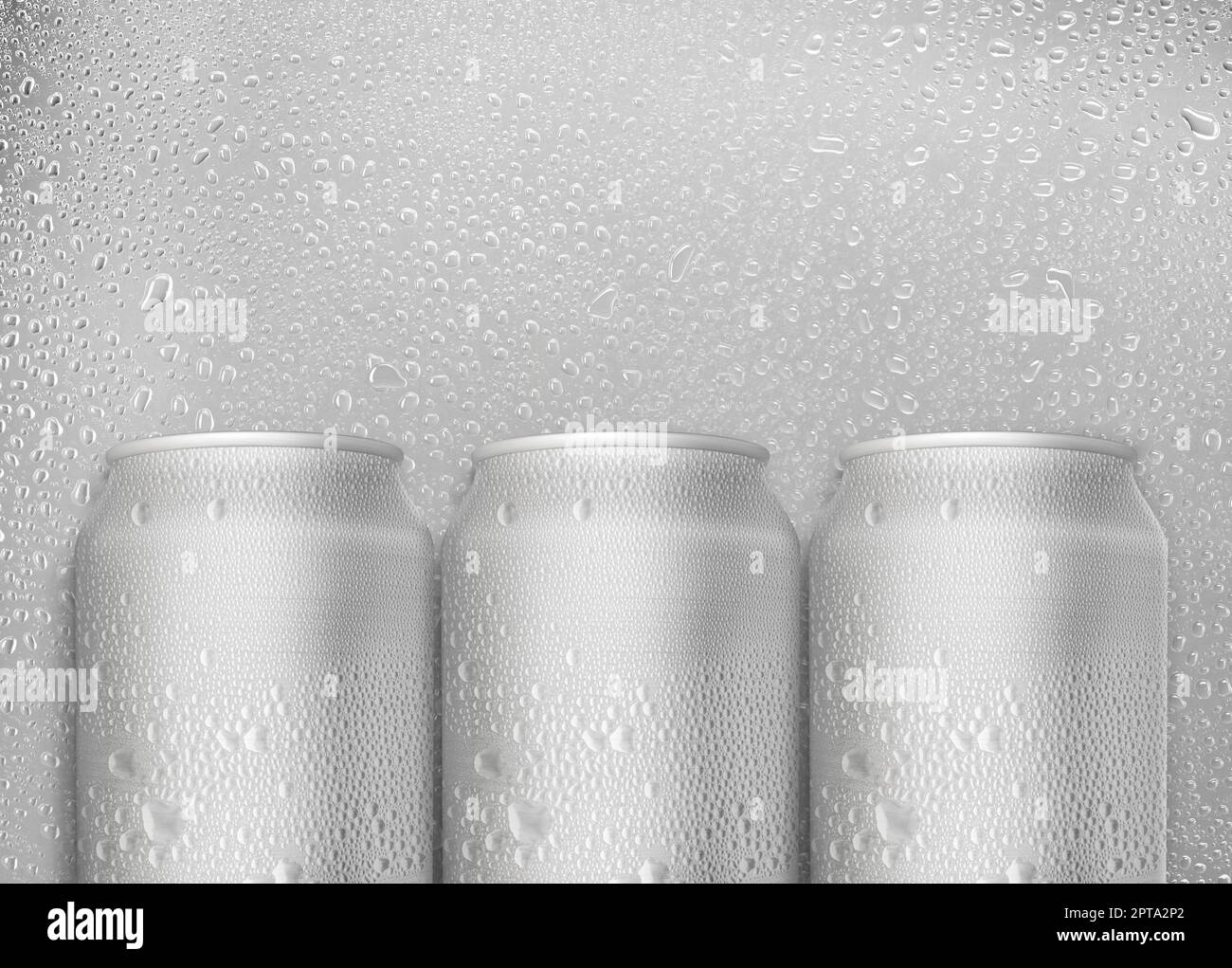 Aluminum can on water droplets background Stock Photo - Alamy