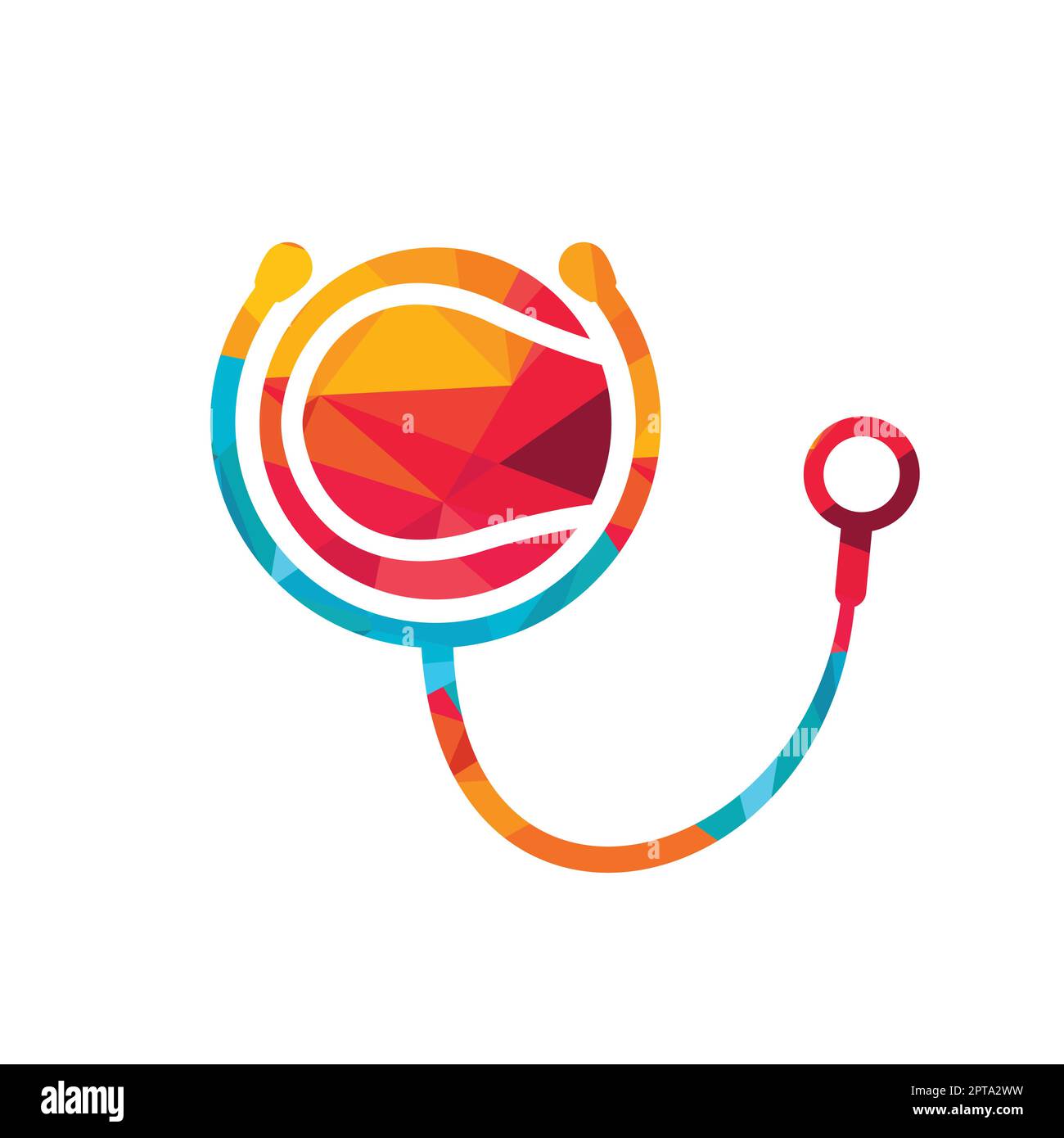 Tennis stethoscope vector logo design. Sports health and care logo ...
