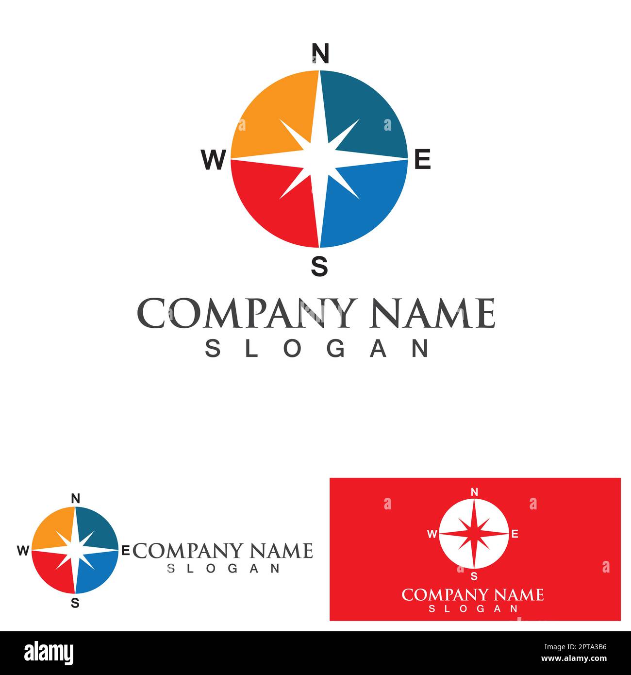 Creative Compass Concept Logo Design Template Stock Vector Image & Art ...