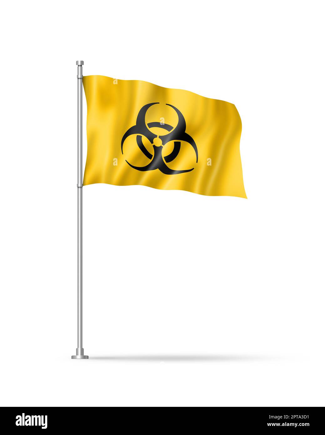 Biohazard flag, 3D illustration, isolated on white Stock Photo - Alamy